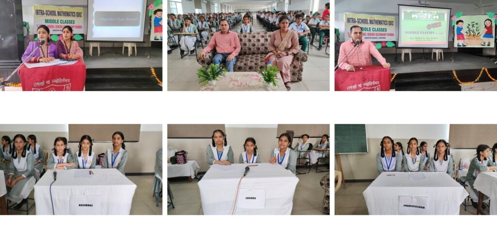 MATHEMATICS QUIZ COMPETITION ( MIDDLE CLASSES ) – R.S. Model Sen. Sec ...