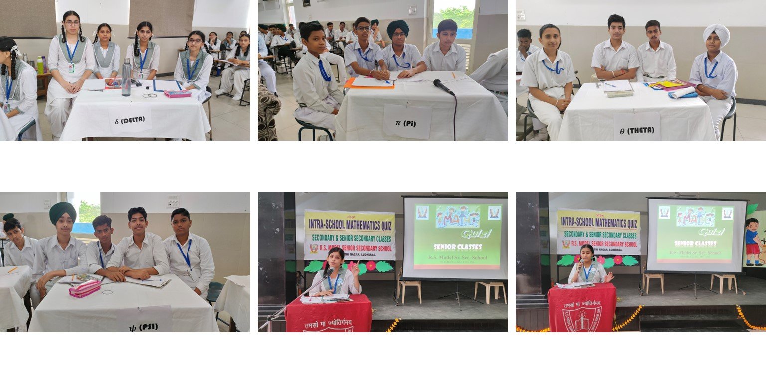 MATHEMATICS QUIZ COMPETITION ( SECONDARY & SENIOR CLASSES ) – R.S ...